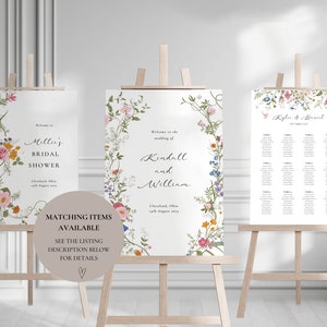 Wildflower Program Template, Wildflower Wedding Program, Wedding Day ...