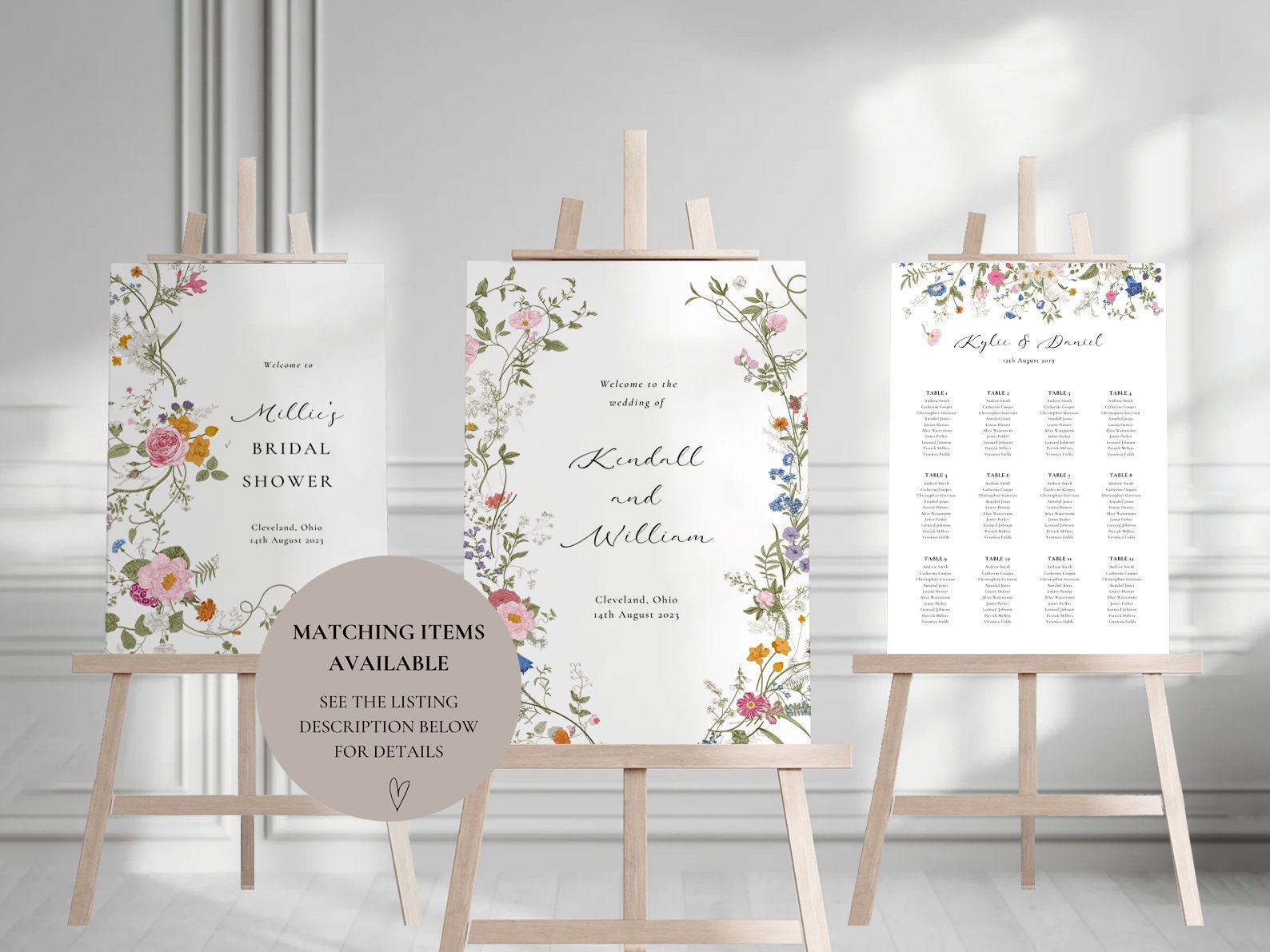 Wildflower Program Template, Wildflower Wedding Program, Wedding Day ...