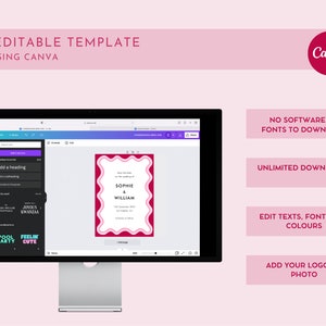 Waves Wedding Invitation Template, Instant Download Editable Invite ...