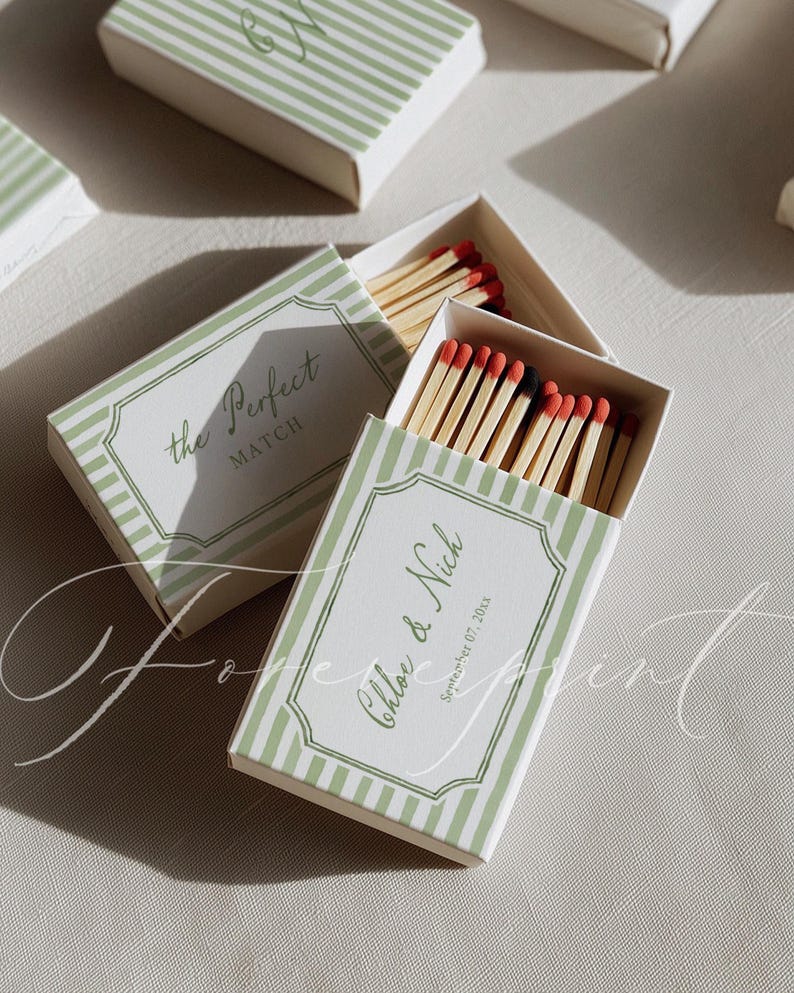 Editable Wedding Matchbox Template, the Perfect Match Favor, Custom ...