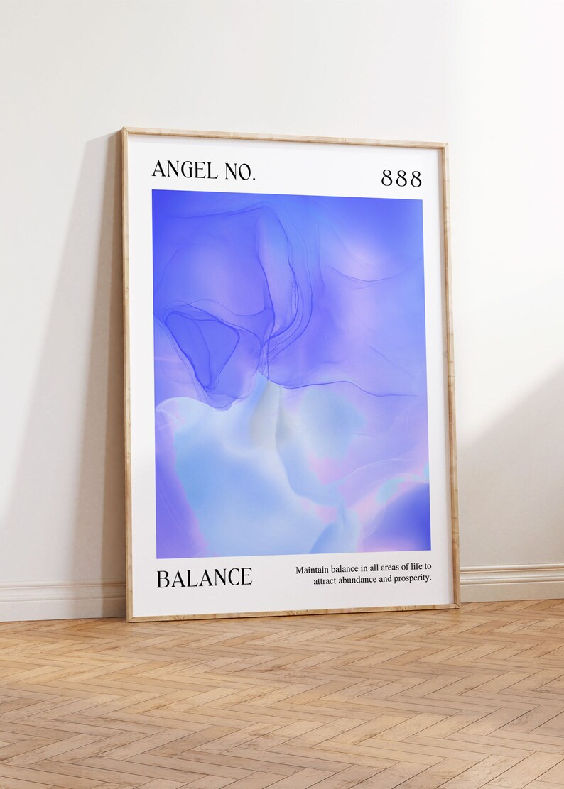 Angel Numbers Print Set, Aura Poster Printable Set, Gradient Wall Art ...