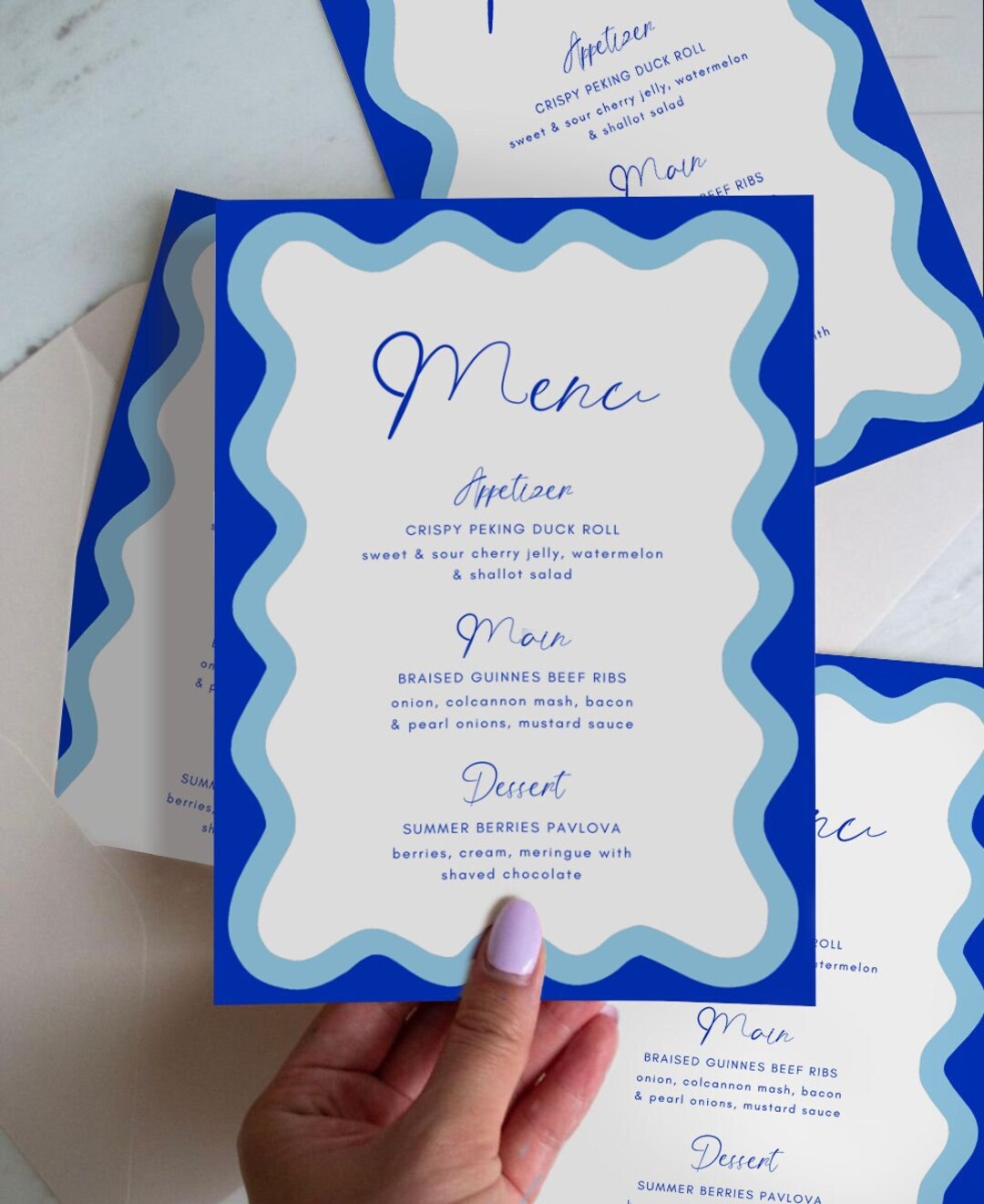 Italian Wedding Menu Template, Santorini Italy Instant Download ...