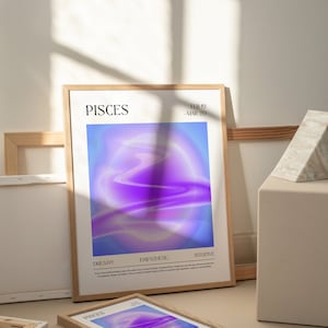 PISCES Wall Art Zodiac Poster Printable, Pisces Art, Pisces Gift ...