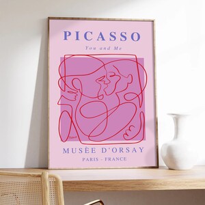 Picasso the Love Print, One Line Art, Picasso Poster, Minimalist Print ...