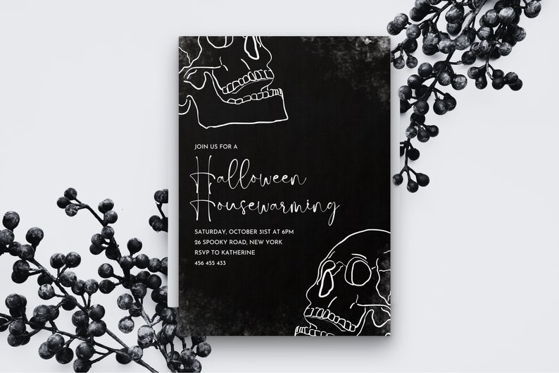 Editable Halloween Party Invitation Template Printable - Etsy