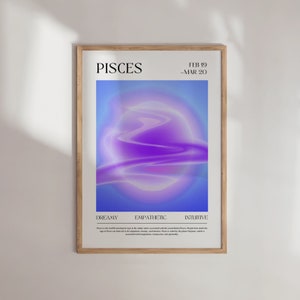PISCES Wall Art Zodiac Poster Printable, Pisces Art, Pisces Gift ...