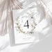 Wildflower Wreath Table Number Cards, Outdoor Garden Wedding, Floral ...