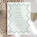 Wavy Wedding Invitation Curve Modern Wedding Invite Modern - Etsy