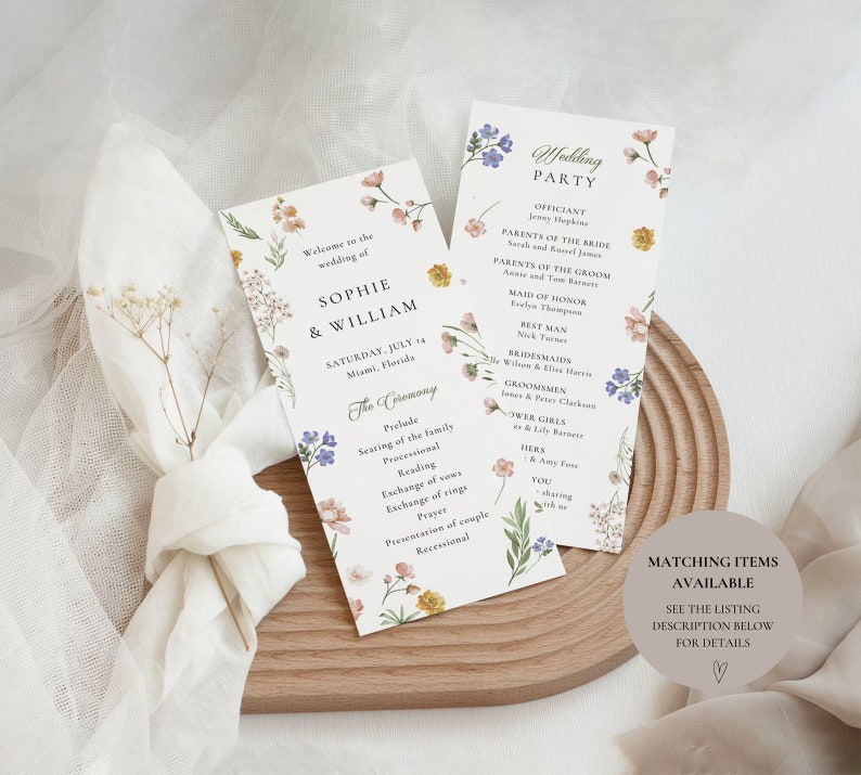 Wildflower Wedding Invitation Suite, KELLY Wedding Invitation Suite ...