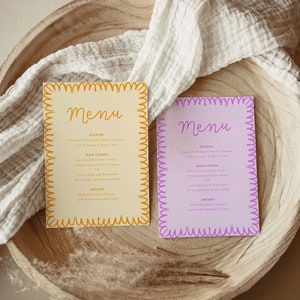 Doodle Frame Menu Template, Instant Download Editable Menu, Hand ...