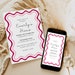 Pink Wavey Hens Party Invite, Pink Hen Weekend Shower, Printable ...