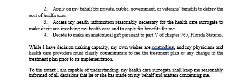 Healthcare Surrogate Template - Legal Form for Medical Decisions ...