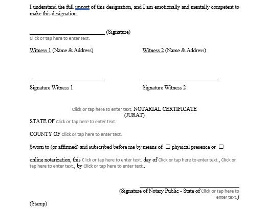 Healthcare Surrogate Template - Legal Form for Medical Decisions ...