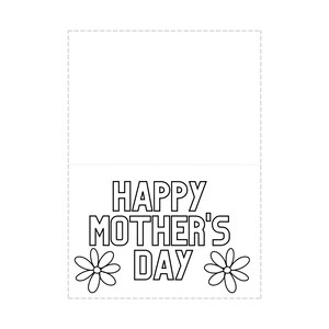 Mother's Day Printable Coloring Card | Coloring Card | Digital Download ...