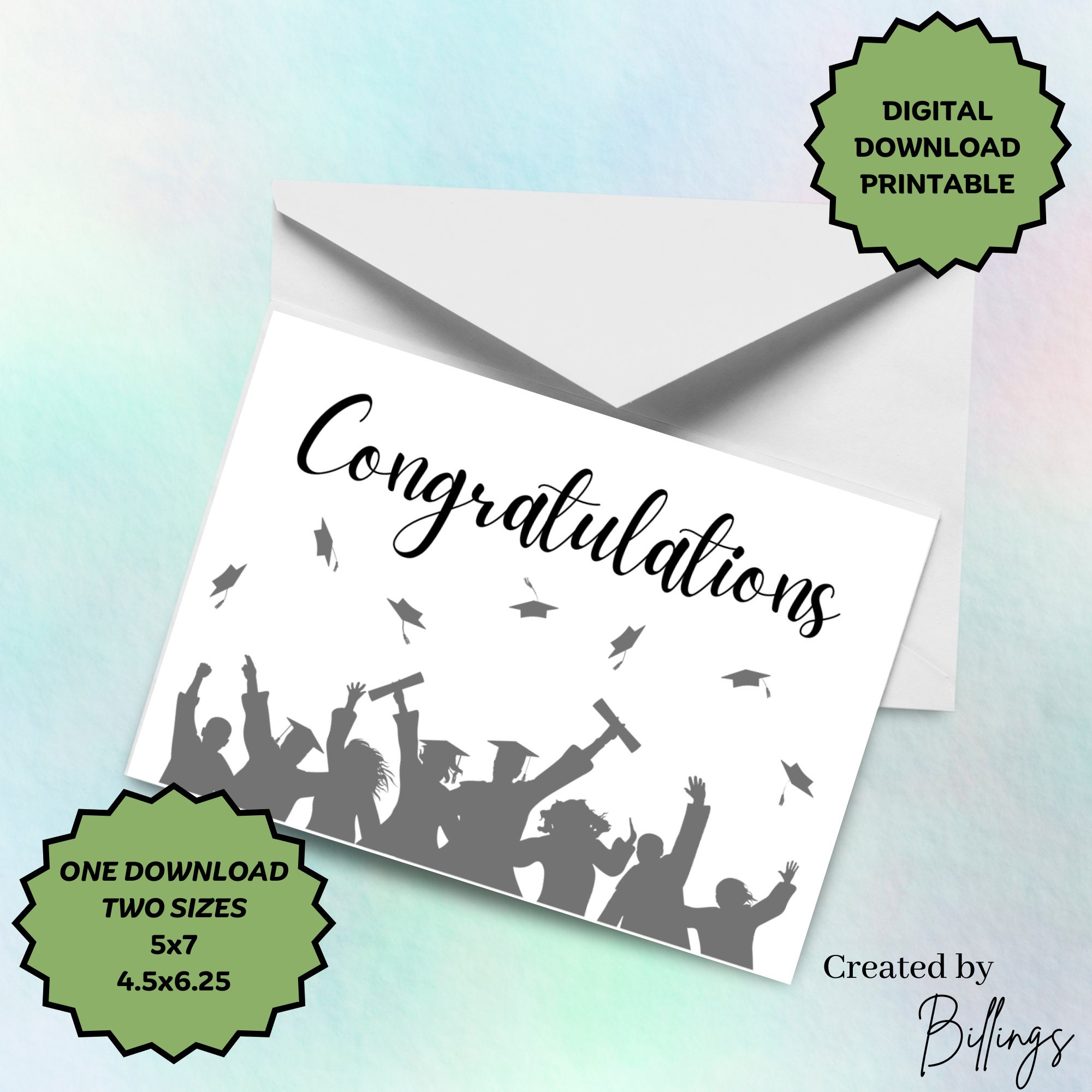 Graduation Printable Card | Digital Download Card | Digital Graduation ...