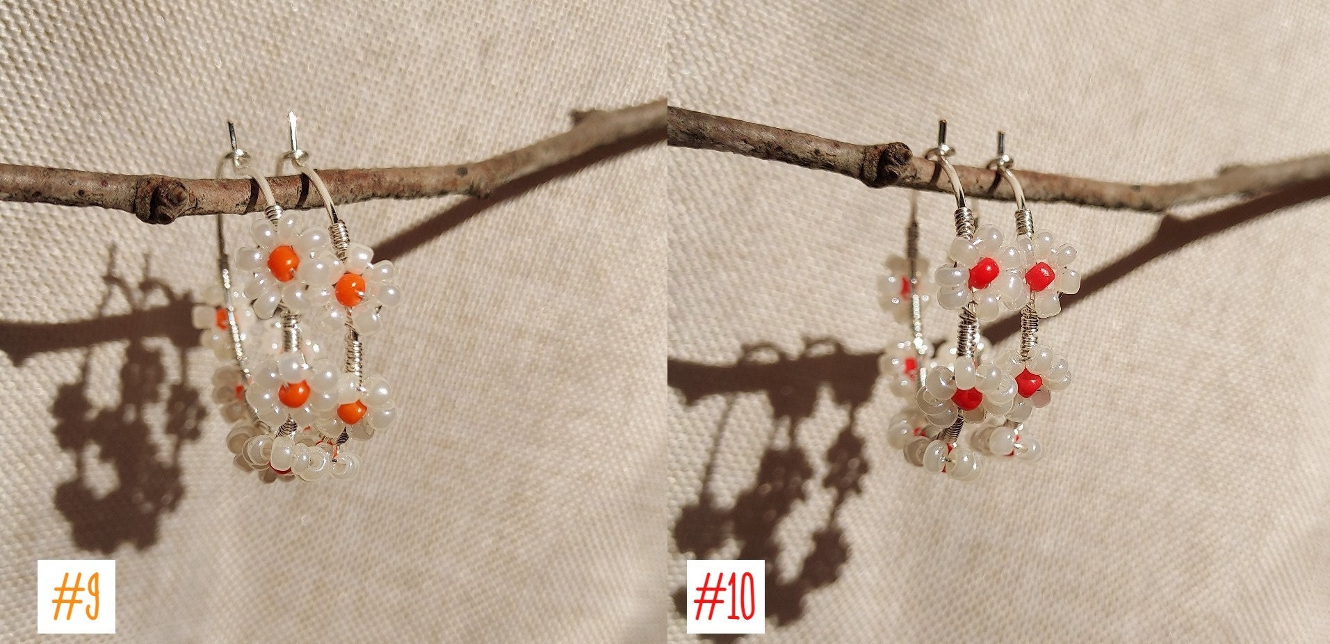 Custom Daisy Hoop Earrings, Boho Style Hoops, Handmade Wire Wrapped ...