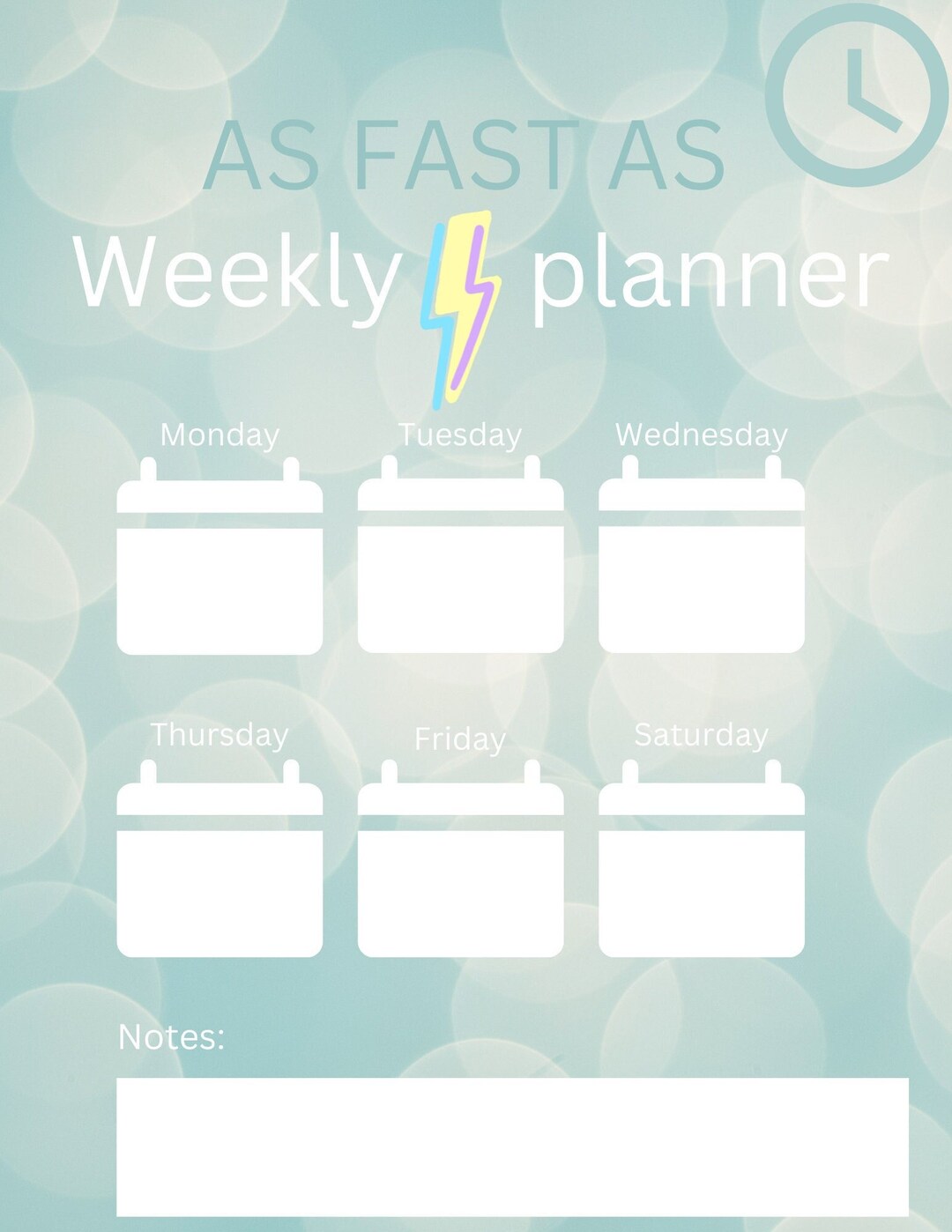 Weekly Planner - Diary - Cleaning List - Notes - Etsy