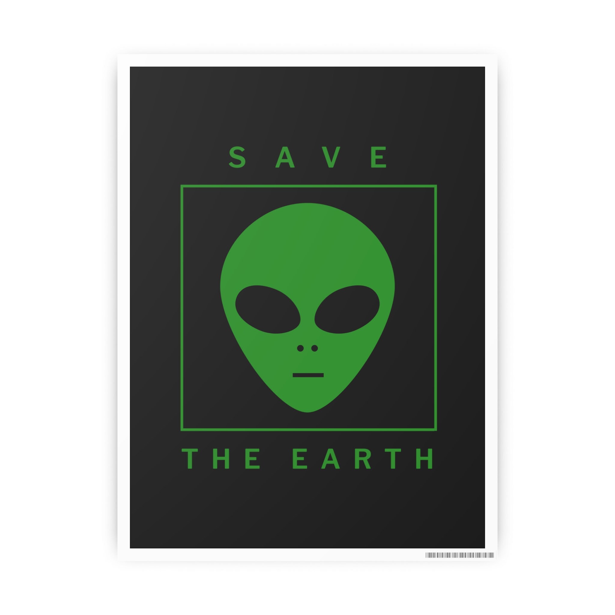 Alien Save the Earth Poster Art Print - Etsy