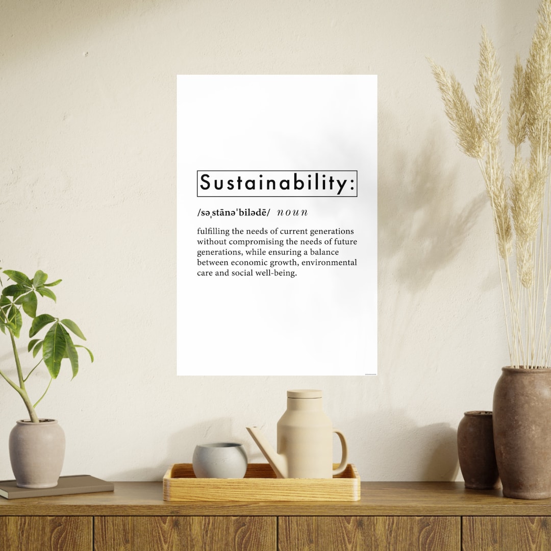 Sustainability Poster Art Print Home Decor Dorm Room Decor - Etsy