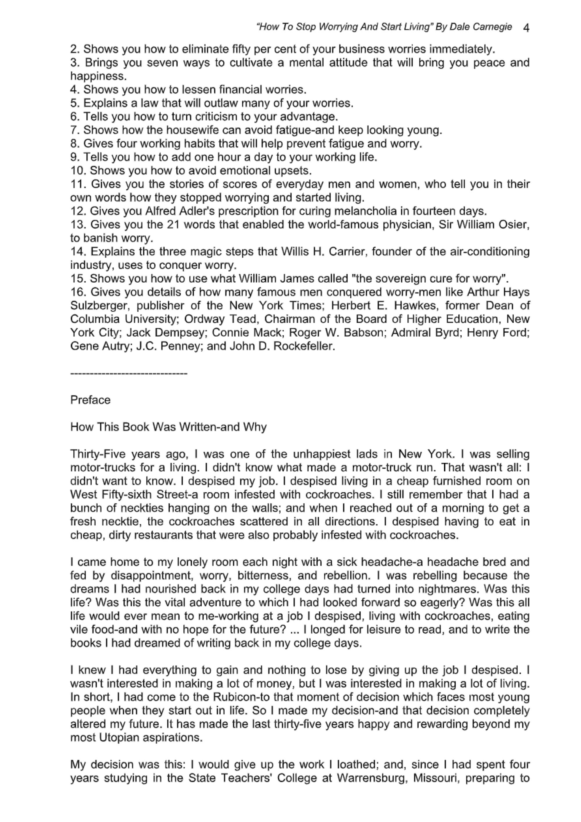 How to Stop Worrying and Start Living by Dale Carnegie. (ebook PDF) - Etsy