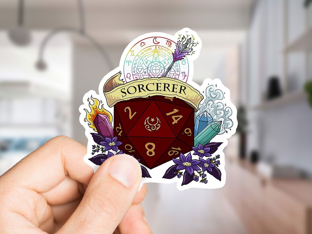 DND Stickers Sorcerer Blood Hunter Ranger Druid My Knowledge My Power ...