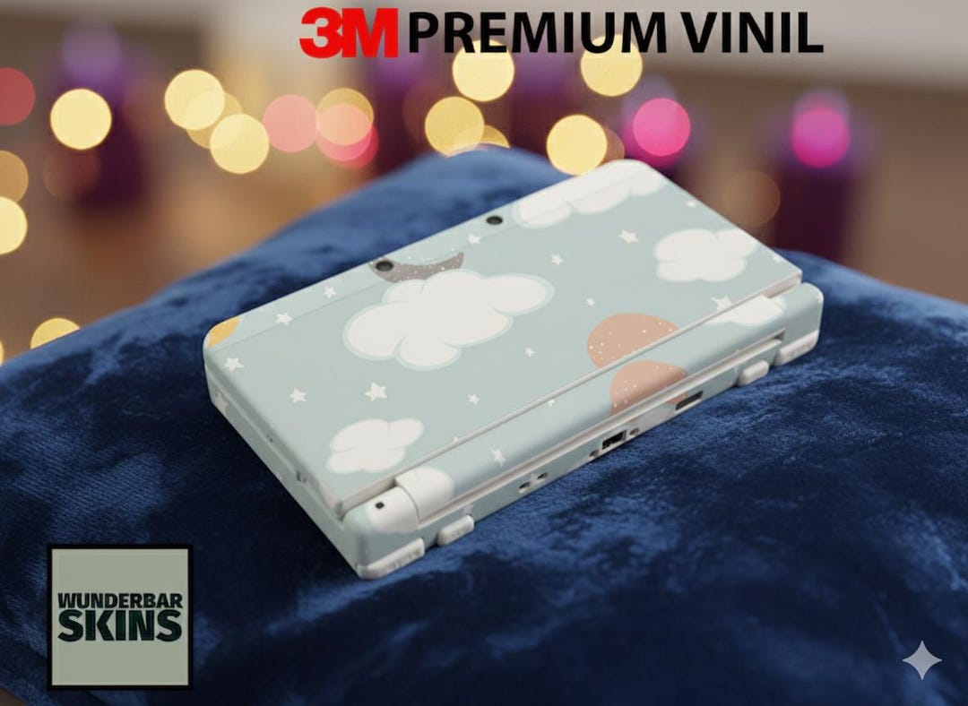 Cute Pastel Clouds Nintendo Pastel 3ds Xl Skin Moon 3ds Skin Clouds New ...