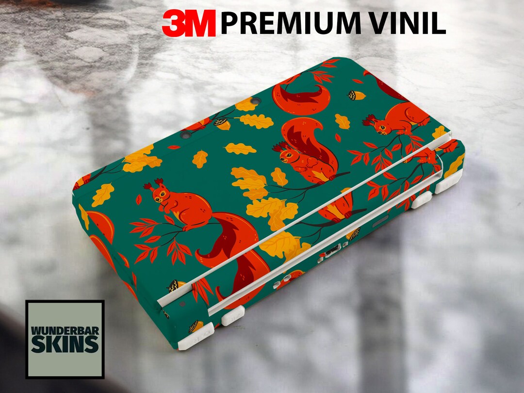 Autumn-themed Vinyl Decal Adorning a Nintendo With Squirrel New ...