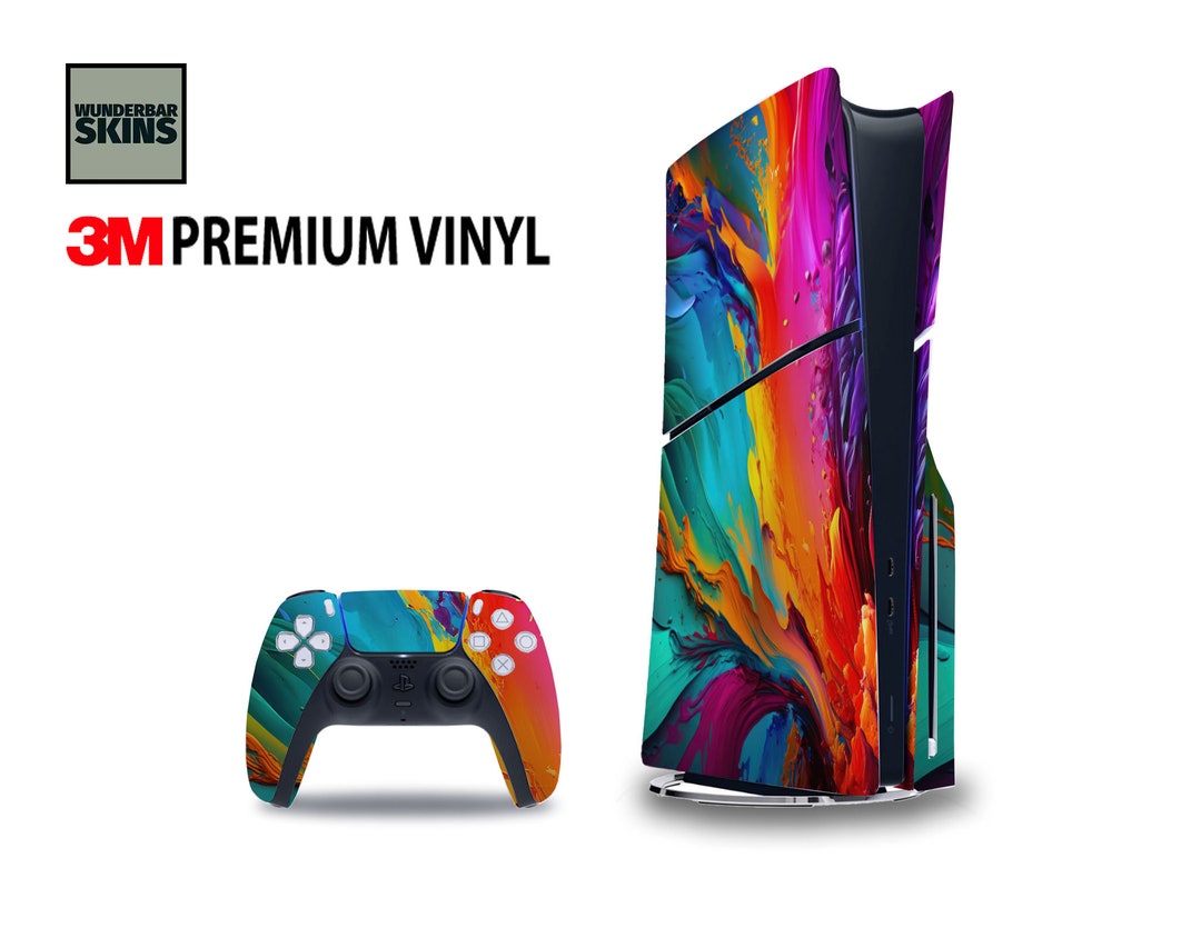 Colorful Pink PS5 Skin, PS4 Skin, Playstation 5 Controller & Console ...