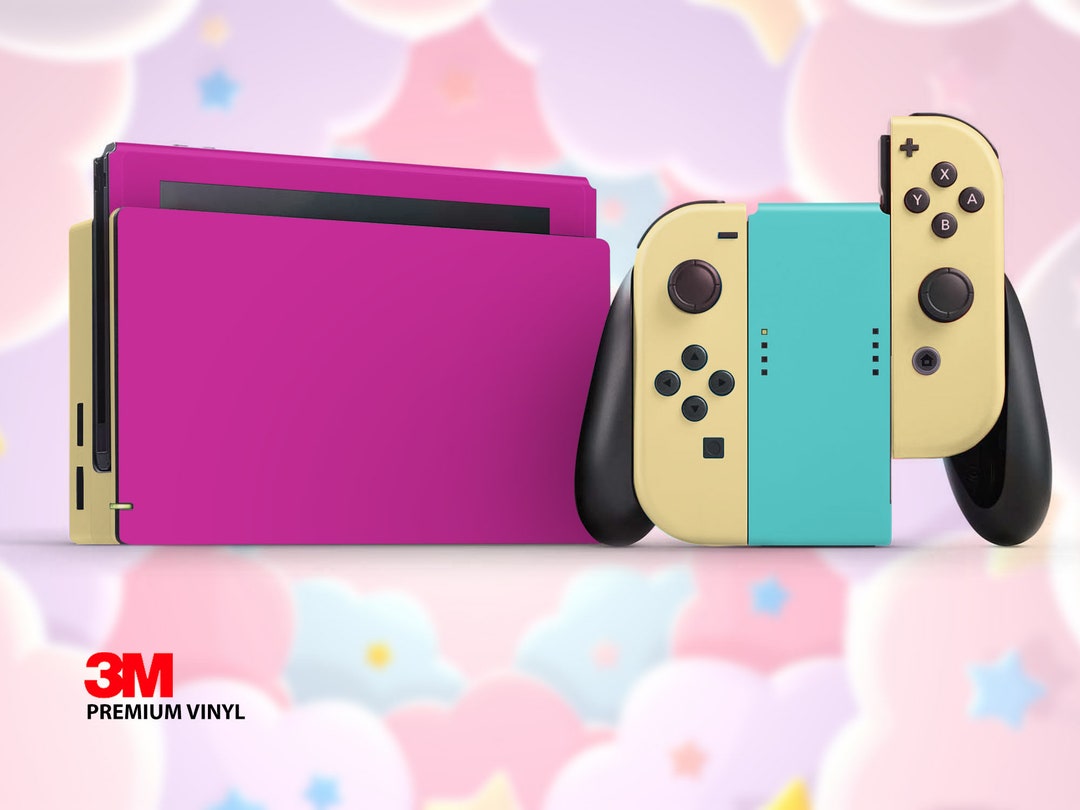 Nintendo Lila Blue Yellow Skin 3M Premium Vinyl Beige Nintendo Skin Sky ...