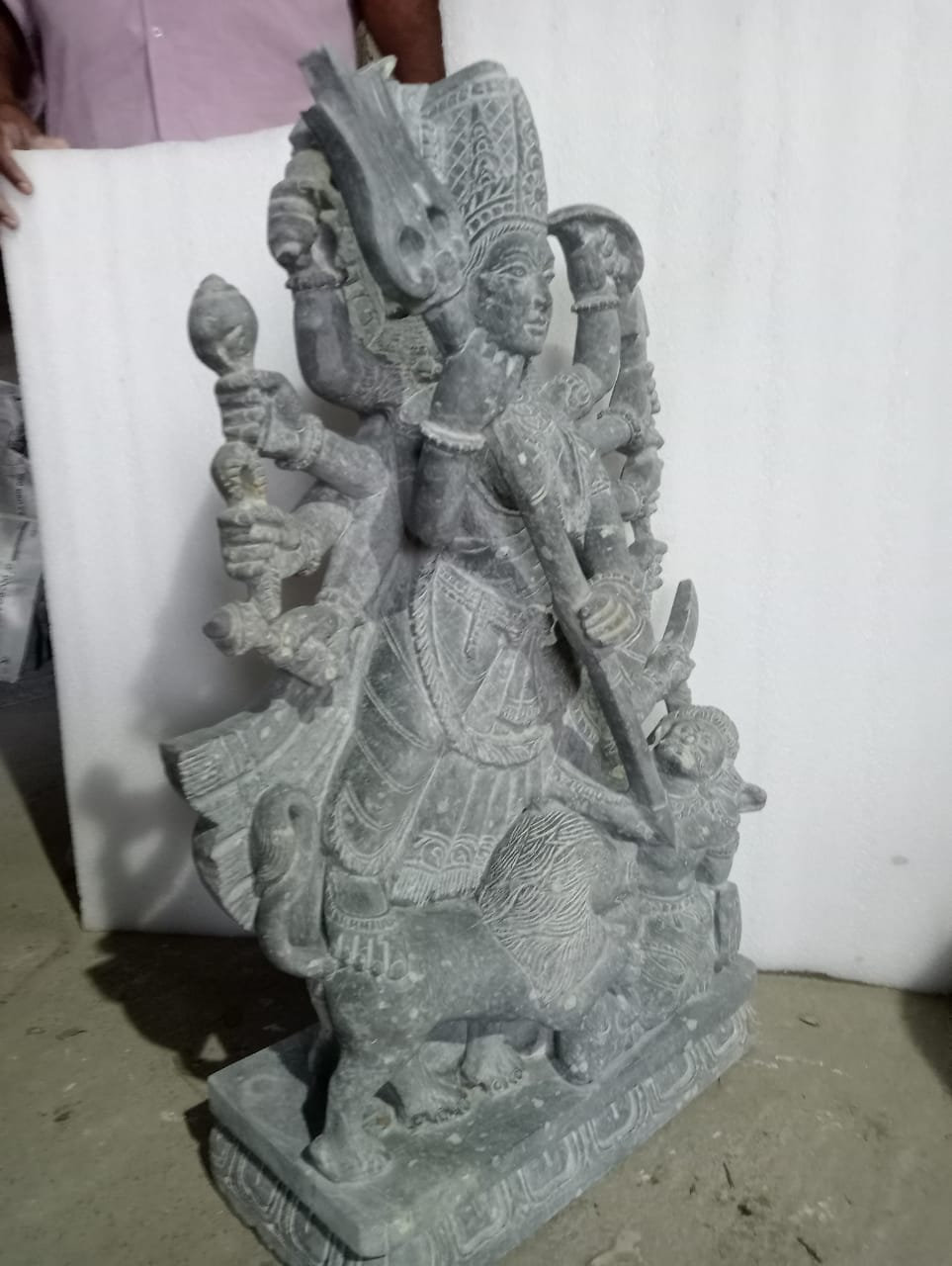 Mahisha Mardini Durga Statue in Stone With Lion and Mahishashur. - Etsy