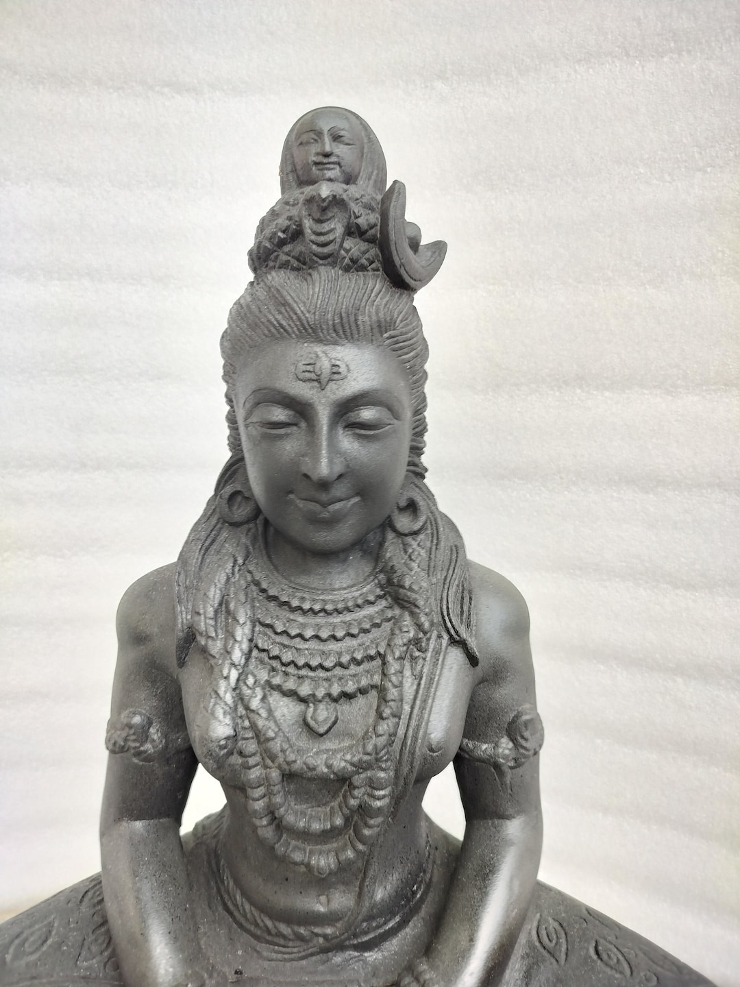 Sitting Shiva Statue in Black Granite Stone - Etsy