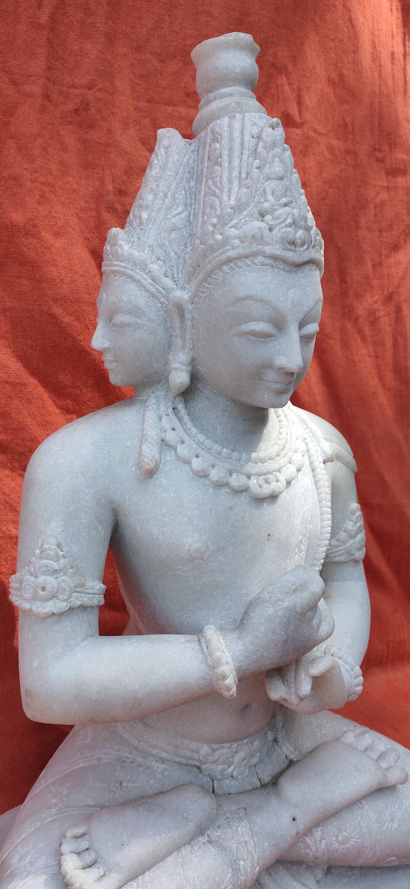 Brahma Statue in White Marble. - Etsy