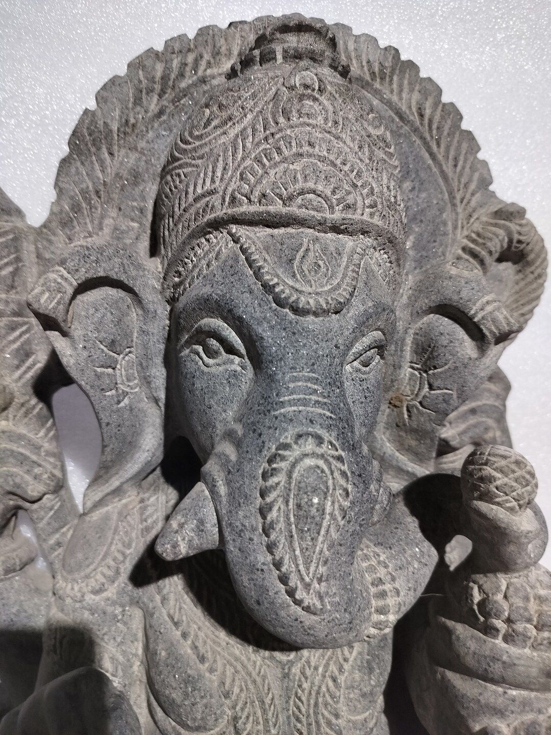 Sitting Ganesha Statue With 2 Feet Height in Black Granite Stone - Etsy