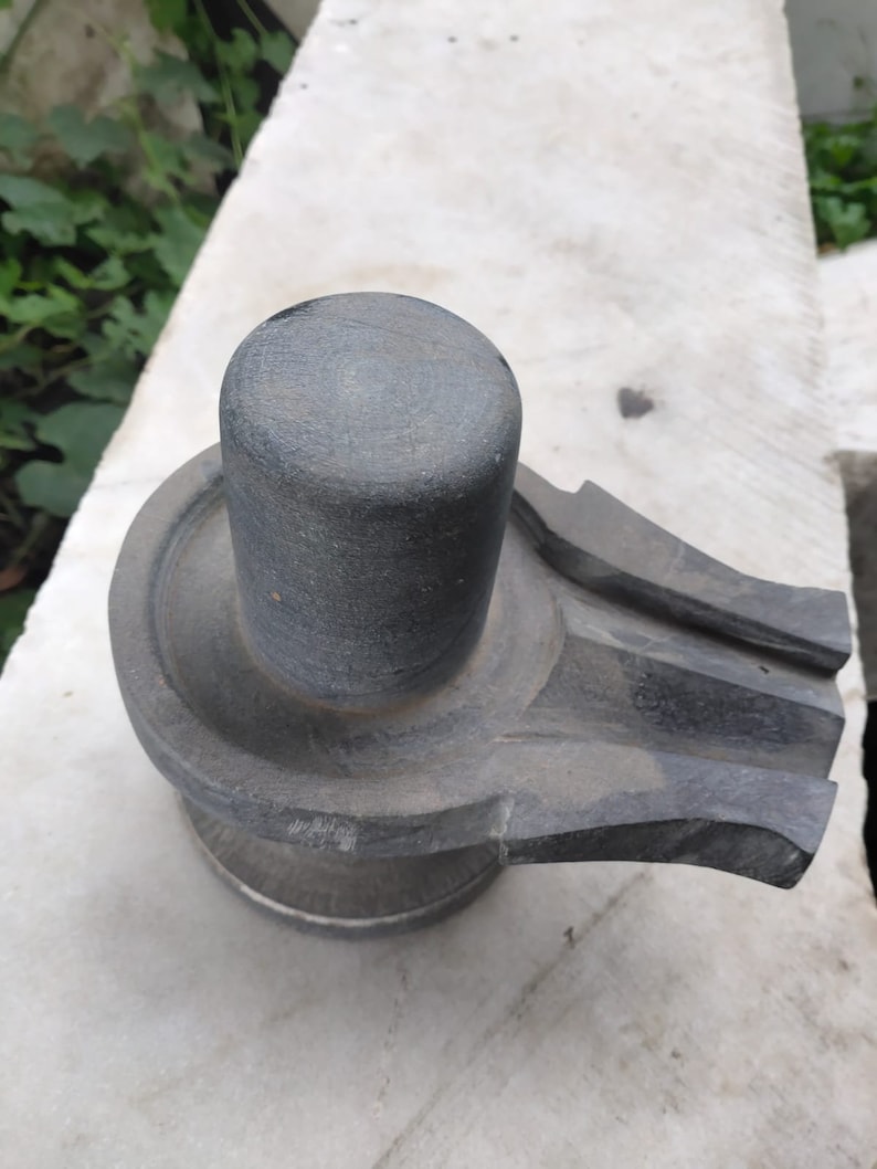 Shiva Lingam in Black Granite Stone - Etsy