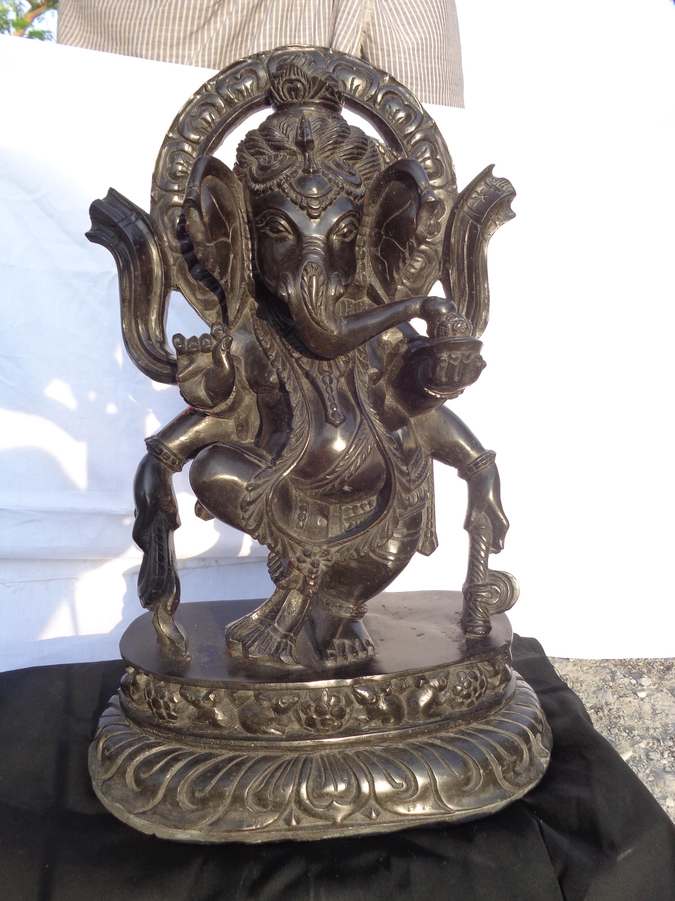 Dancing Ganesha Statue in 18 Inch in Granite Stone - Etsy
