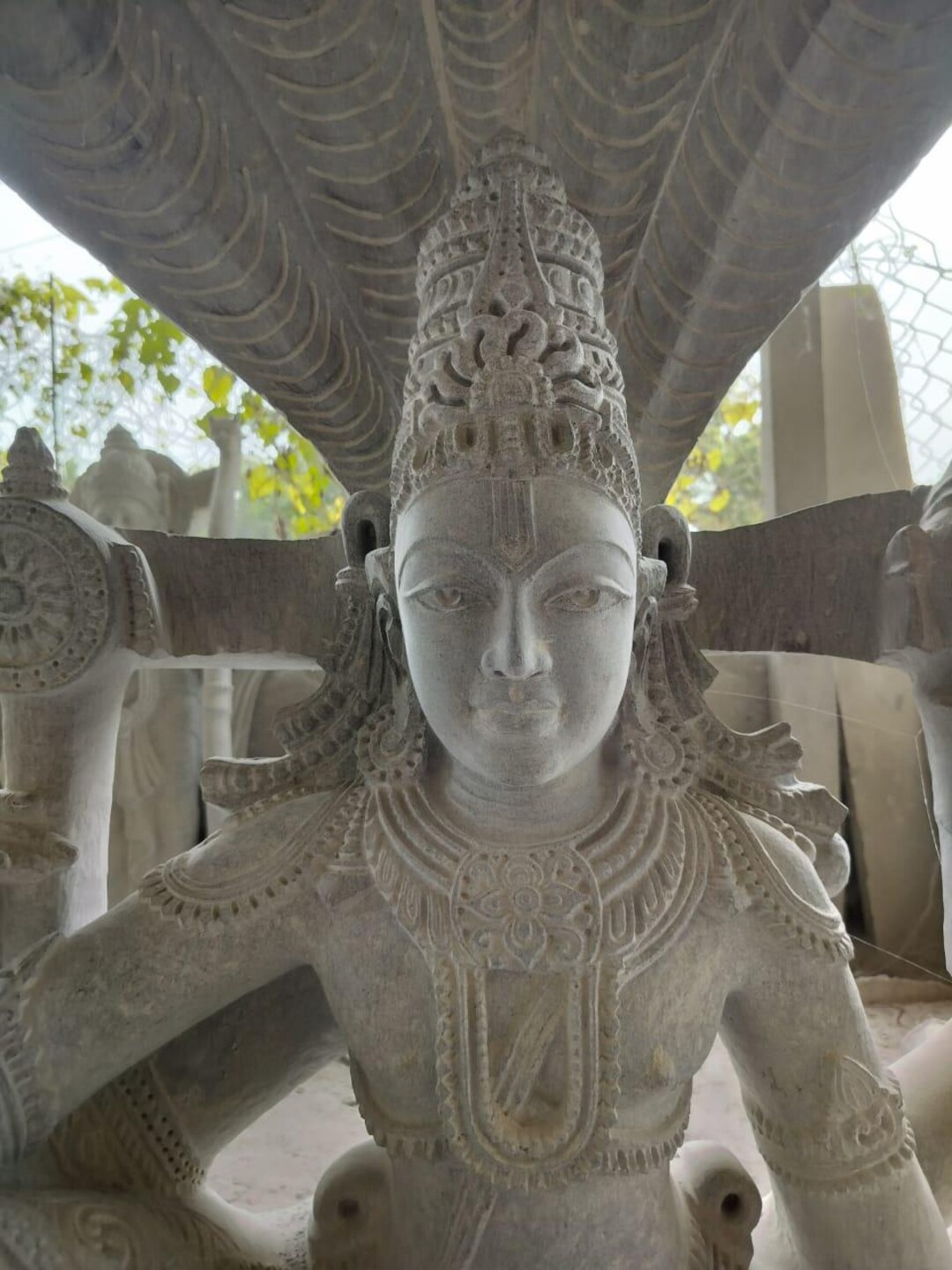 Sitting Vishnu Statue With 4 Hands in 48 Inch Height - Etsy