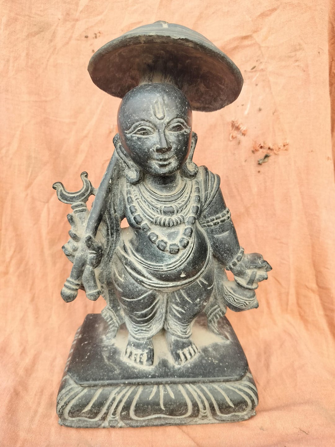 Vamana Dev Statue in Black Granite Stone - Etsy