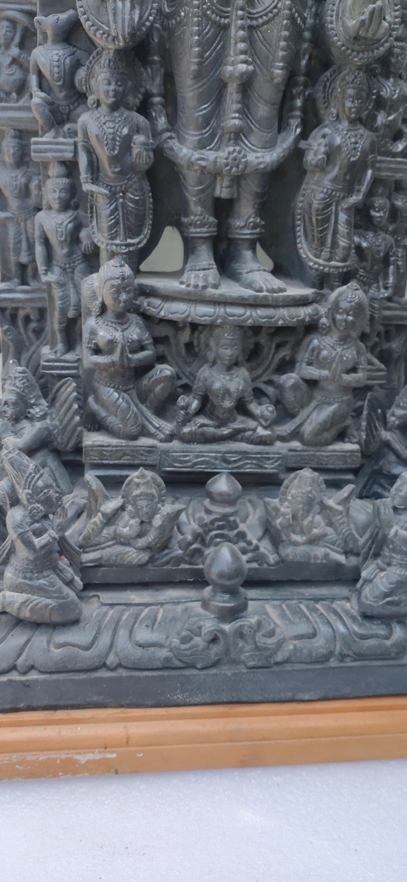 Surya Narayan Statue in Black Granite Stone - Etsy