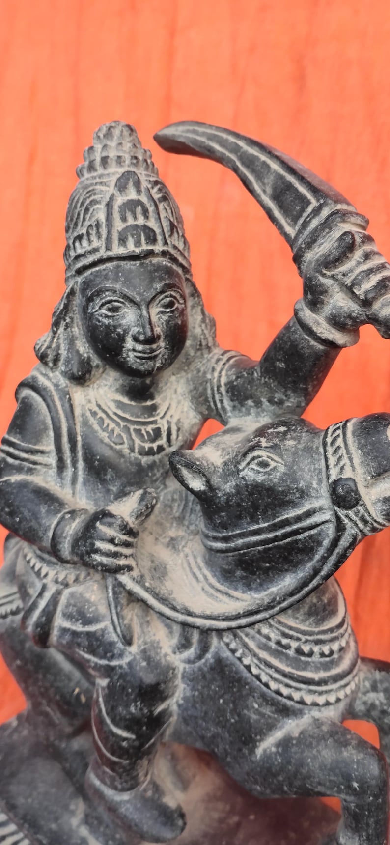 Kalki Statue in Black Granite Stone - Etsy