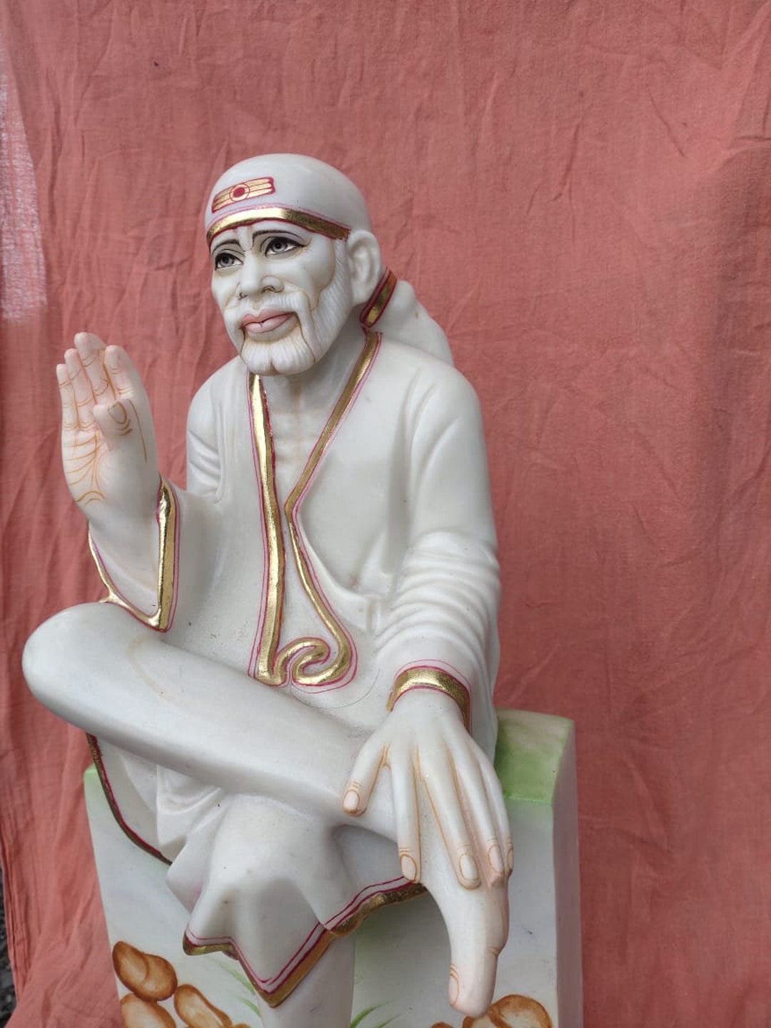 Sai Baba Statue in White Marble - Etsy