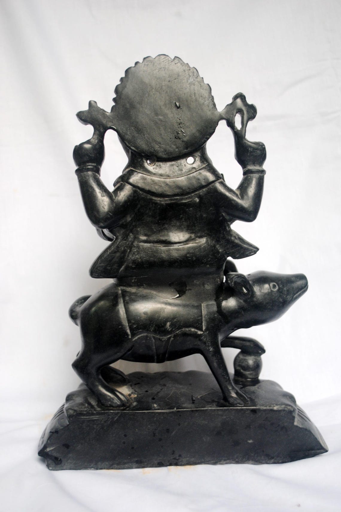 Mushak Ganesha Idol in 15 Inch Height in Granite Stone - Etsy