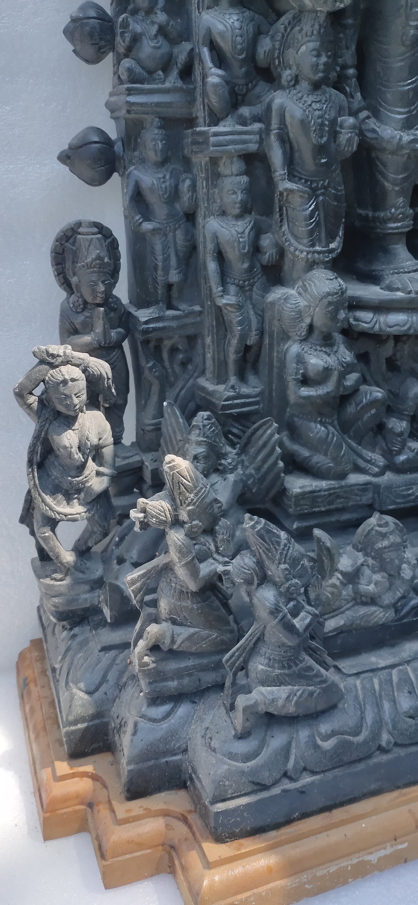 Surya Narayan Statue in Black Granite Stone - Etsy
