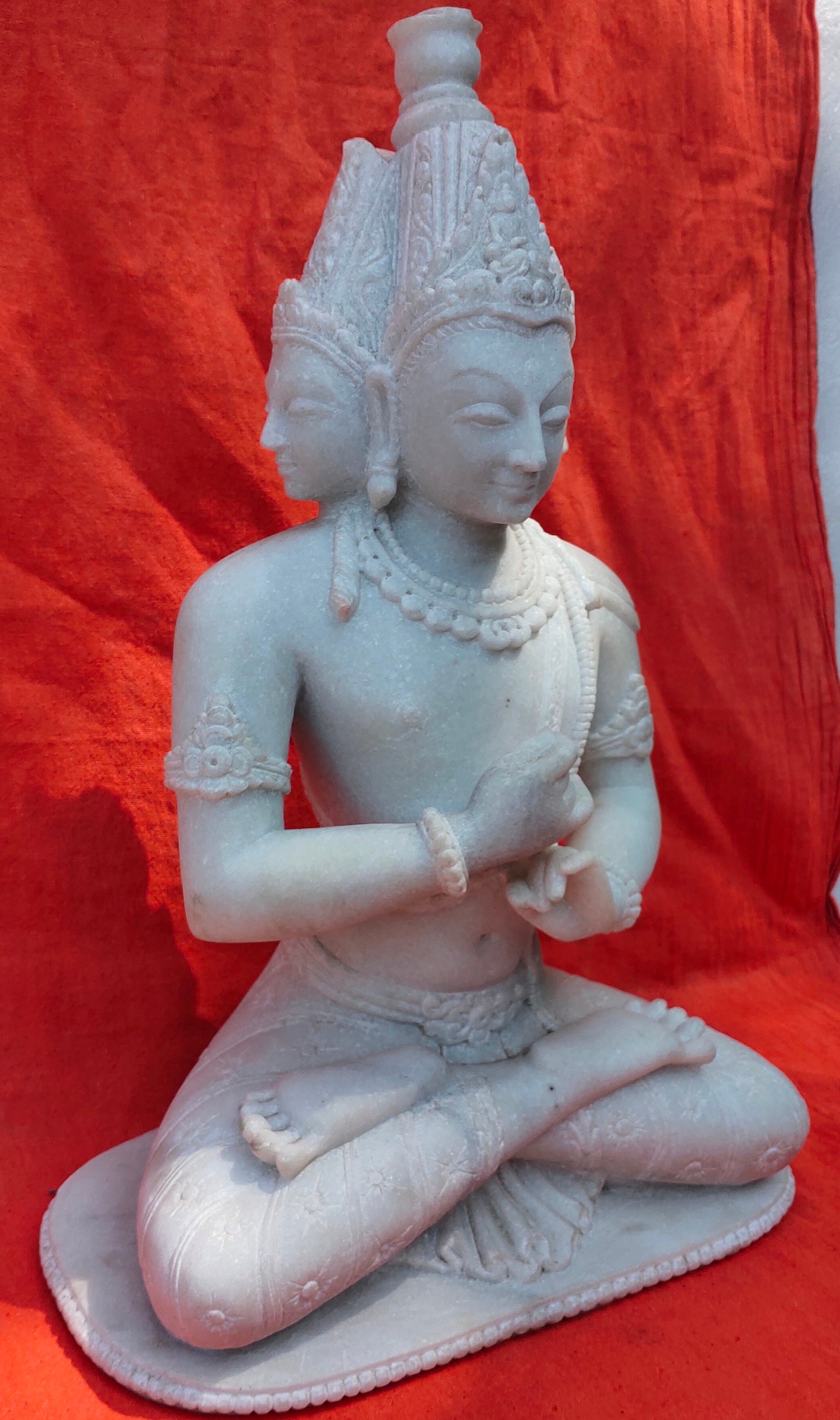 Brahma Statue in White Marble. - Etsy