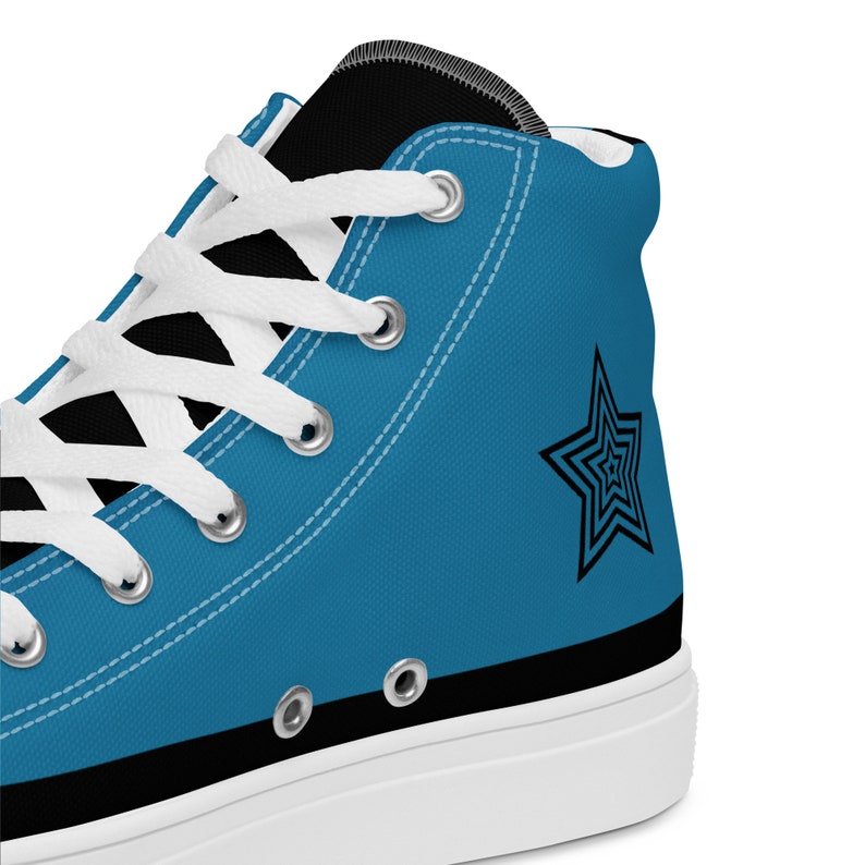 Men’s Blue High Top Canvas Shoes Luxury Sneakers Jewish Style Ivri ...