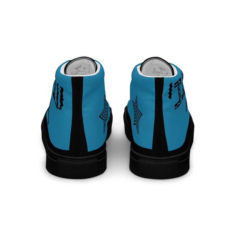 Men’s Blue High Top Canvas Shoes Luxury Sneakers Jewish Style Ivri ...