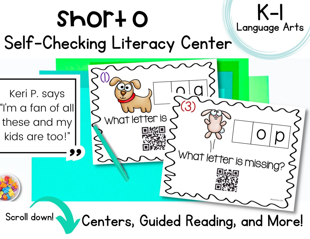 CVC Words for Kindergarten Literacy Centers or Morning Work - Short O ...