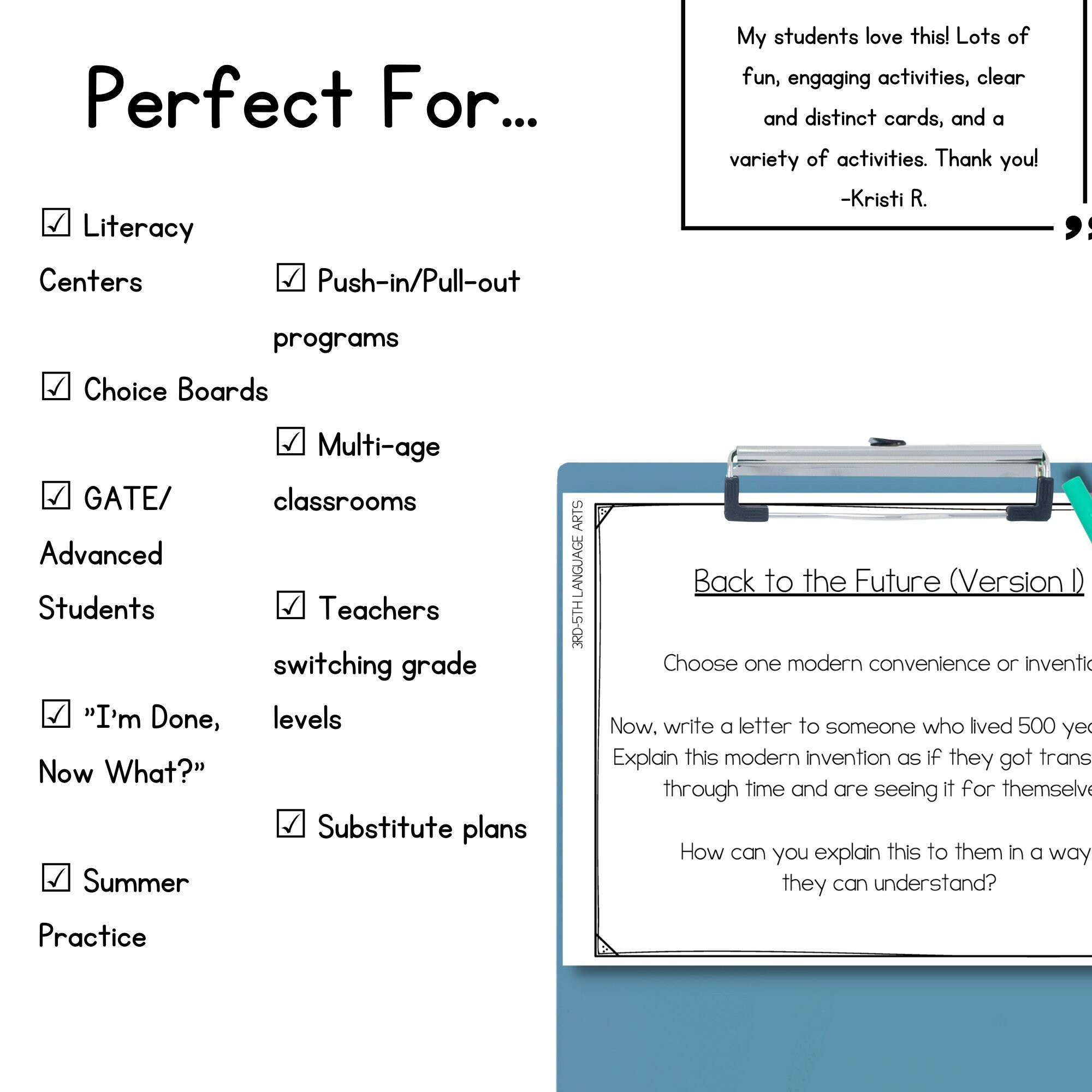 Reading Enrichment Activities for Early Finishers & Gifted Students 3rd ...