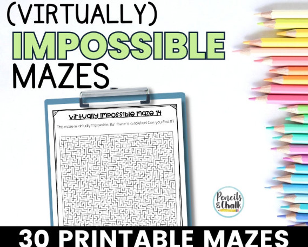 Early and Fast Finishers Maze Puzzles -- Virtually Impossible/extreme ...