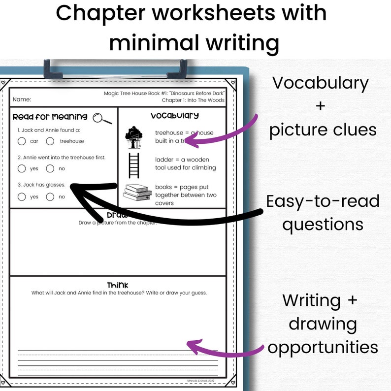 Printable Magic Tree House Reading Comprehension Worksheets Beginner ...