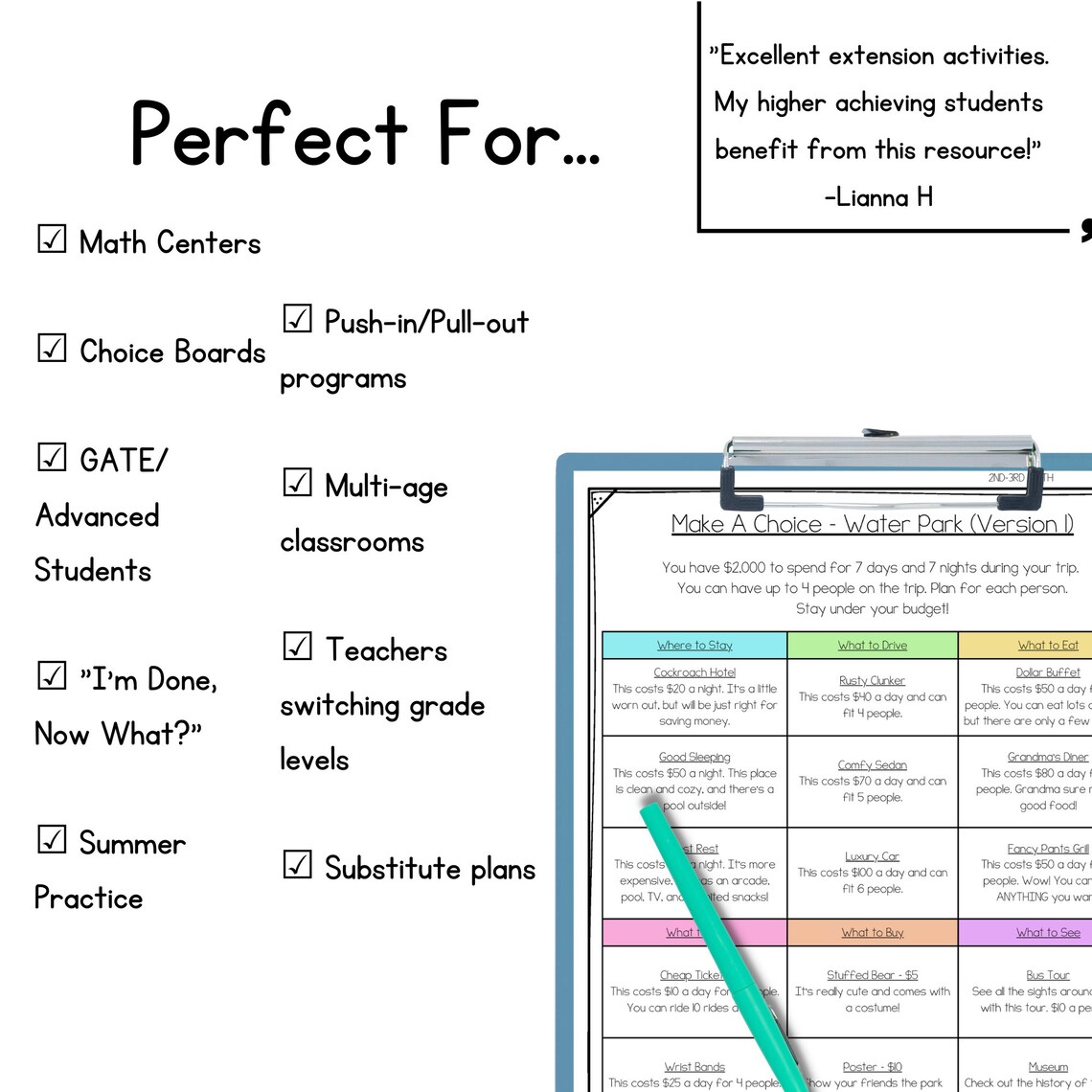 Math Enrichment Activities for Early Finishers and Gifted Students 2nd ...